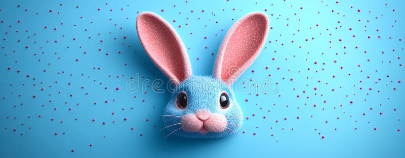 Spring Blue Rabbit Head Decor Stock Photo - Image of collection, head ...