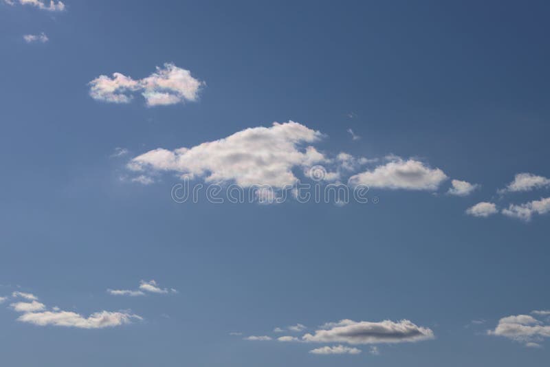 Spring Blue Sky with Clouds. Background of Blue Sky Stock Photo - Image ...