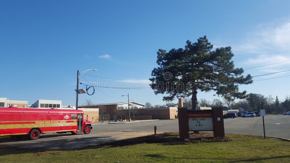 School bus editorial stock photo. Image of school, blue - 113458793