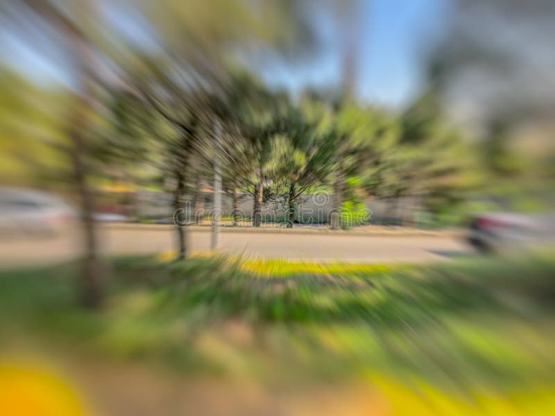 Spring Blurred Trees. Abstract Motion Blur Effect. Stock Photo - Image ...