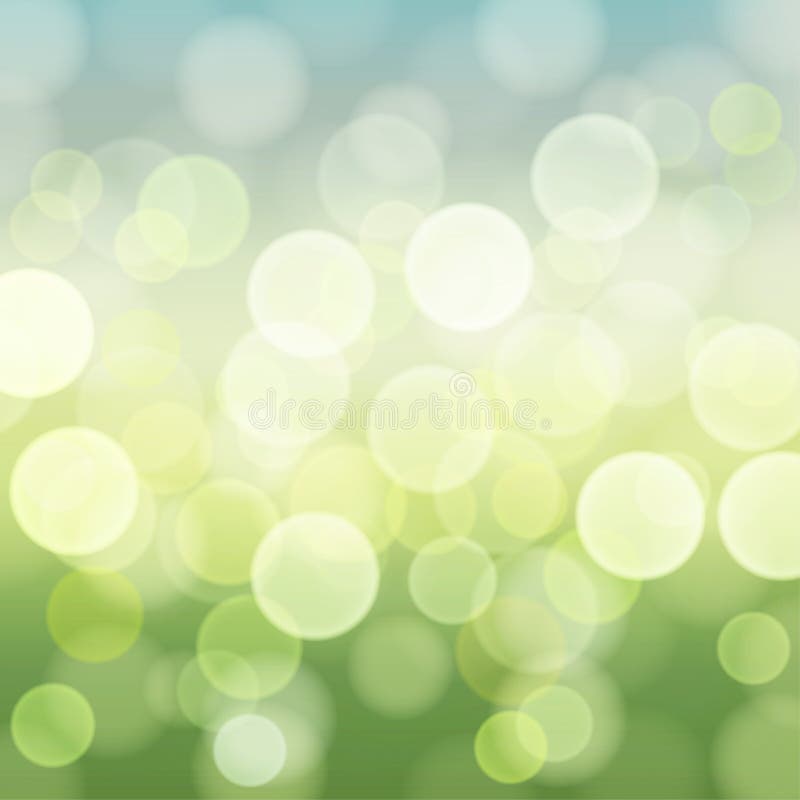 GREEN and YELLOW DEFOCUSED BOKEH ABSTRACT BACKGROUND Stock Illustration ...