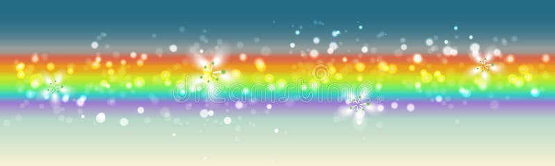 Spring Bokeh Banner Design on Rainbow Gradient Background Stock Vector ...