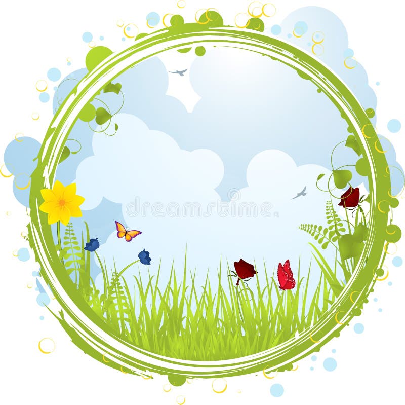 Spring border stock vector. Illustration of clipart, nature - 19781471