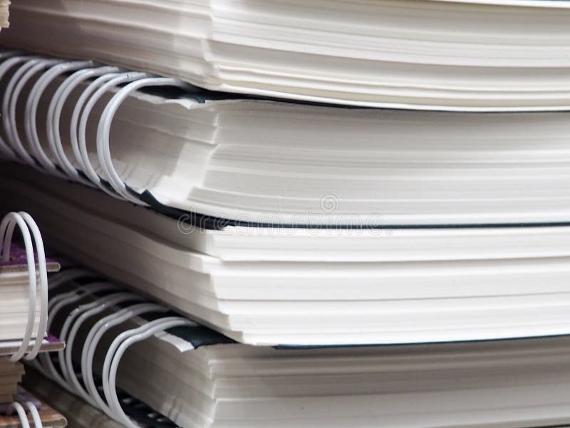 Spring-bound Documents. Documents Fastened by a Spring. Craft Notepads ...