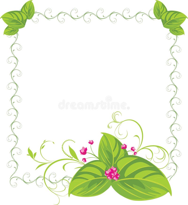 Spring Bouquet in the Decorative Frame Stock Vector - Illustration of ...
