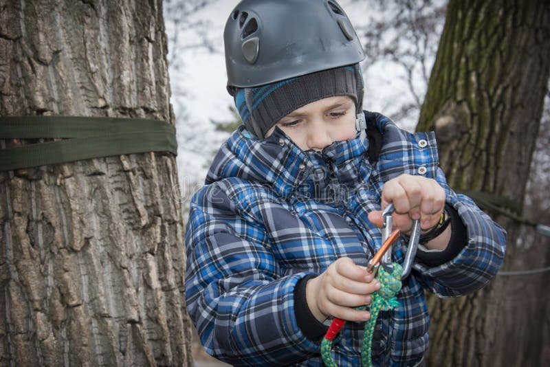 Spring Boy on the Cable Car. Stock Photo - Image of leisure, climb ...