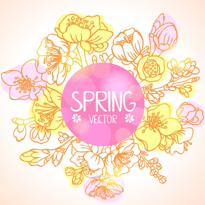 Spring branches stock vector. Illustration of elegant - 39973079