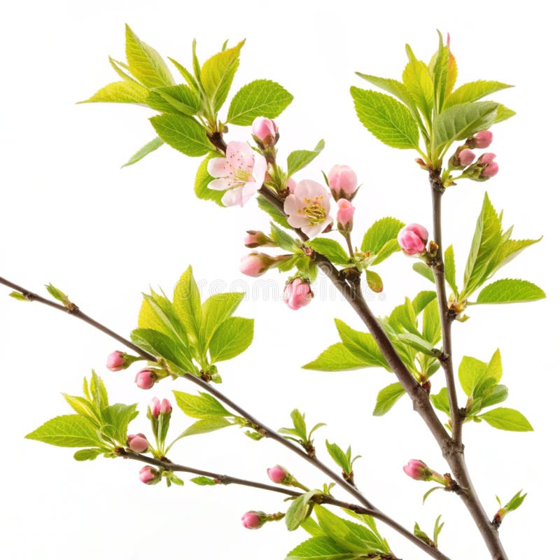 Spring Branches Isolated on Transparent Background Stock Illustration ...