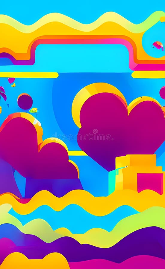 Spring Break Abstract Background Stock Illustration - Illustration of ...