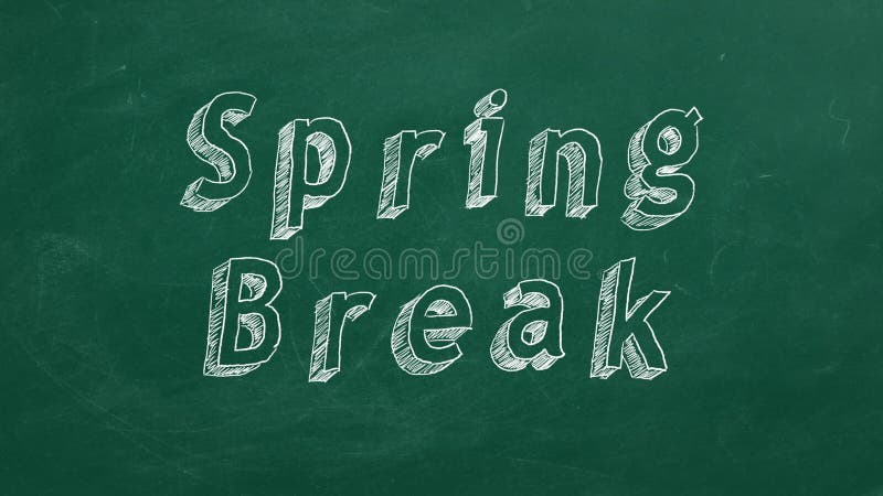 Spring Break stock video. Video of handwritten, break - 148381857