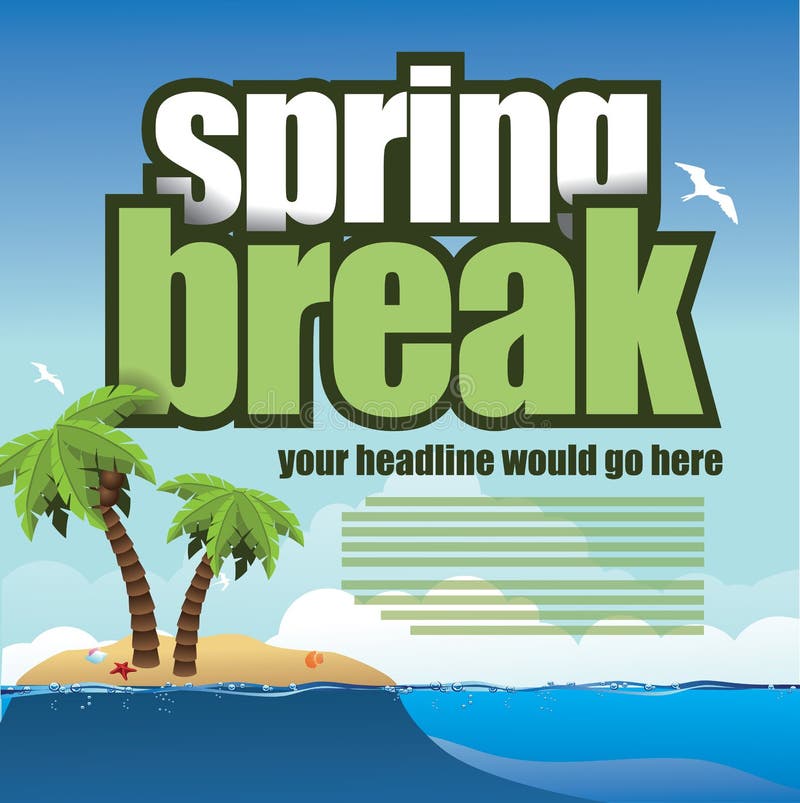 Spring Break stamp stock illustration. Illustration of party - 38903262