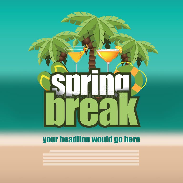 Spring Break Beach Stock Illustrations – 725 Spring Break Beach Stock ...