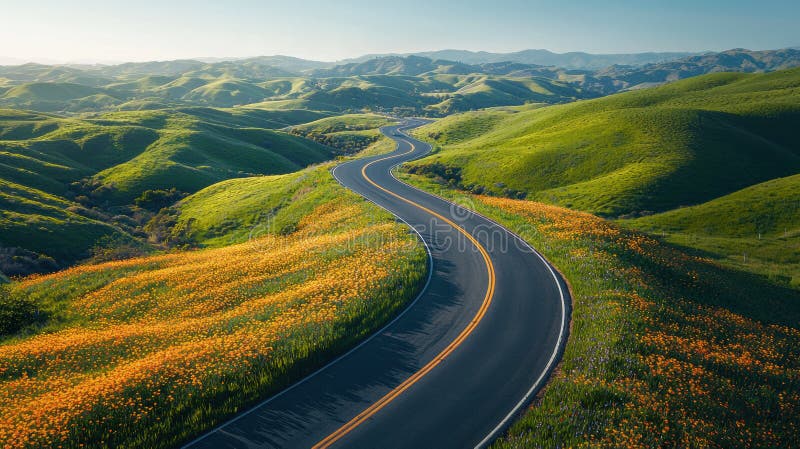 Spring Break Road Trip. Scenic Spring Break Road Trip through Vibrant ...