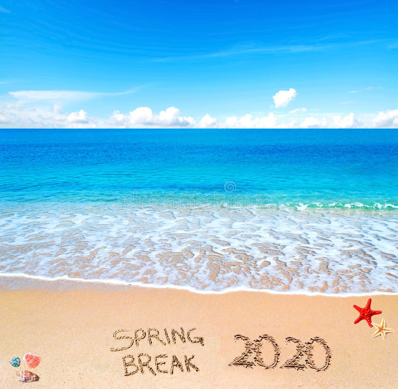 Spring Break 2020 on the Sand Stock Photo - Image of break, tourism ...