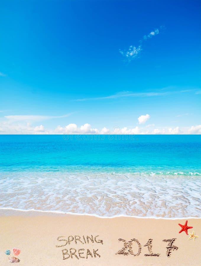 Spring Break 2017 on the Sand Stock Photo - Image of tropical, beach ...