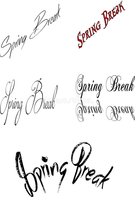 Spring Break sign stock vector. Illustration of time - 82277495