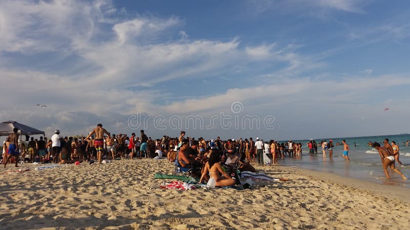 Spring Break 2016 editorial photography. Image of miami - 77619952
