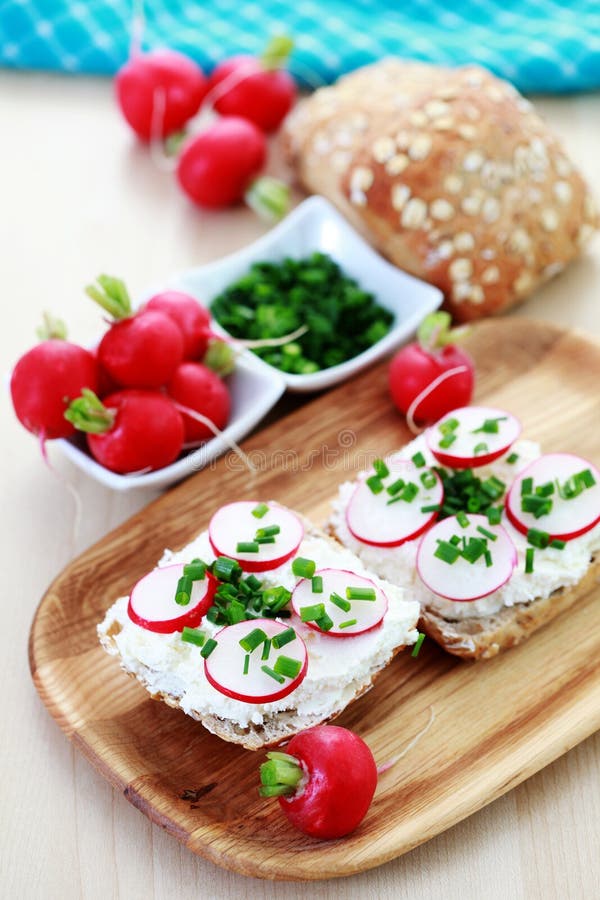 Spring breakfast stock photo. Image of chive, sandwich - 13984298