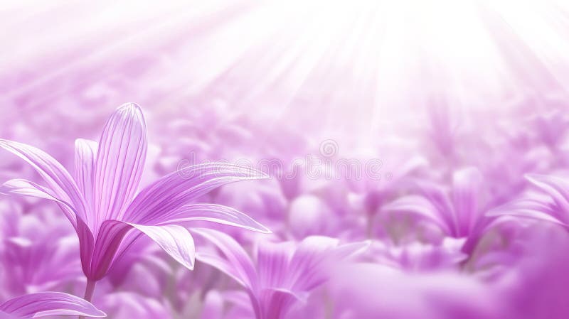 In the Spring Breeze at Sunrise, Lilac Flowers Sway with a Gentle Touch ...