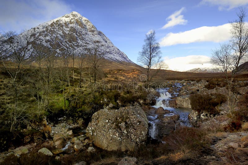 Spring at Buachille Etive Moor Stock Image - Image of trees, stob: 80284357