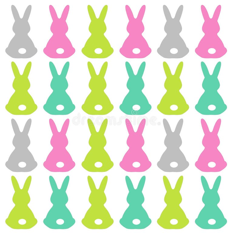 Spring Bunnies Design Pattern Texture Stock Vector - Illustration of ...