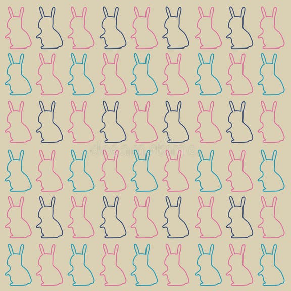 Spring Bunnies Spring Design Pattern Texture Stock Vector ...