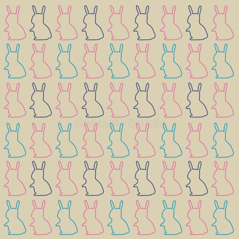 Bunnies stock vector. Illustration of pattern, hare, animal - 79305237