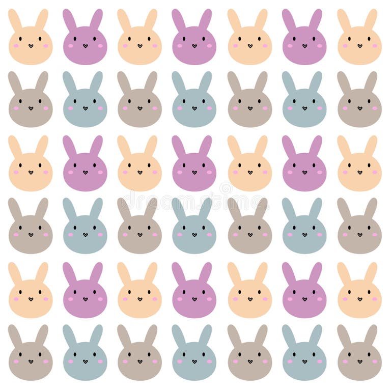 Spring Bunnies Spring Design Pattern Texture Stock Vector ...