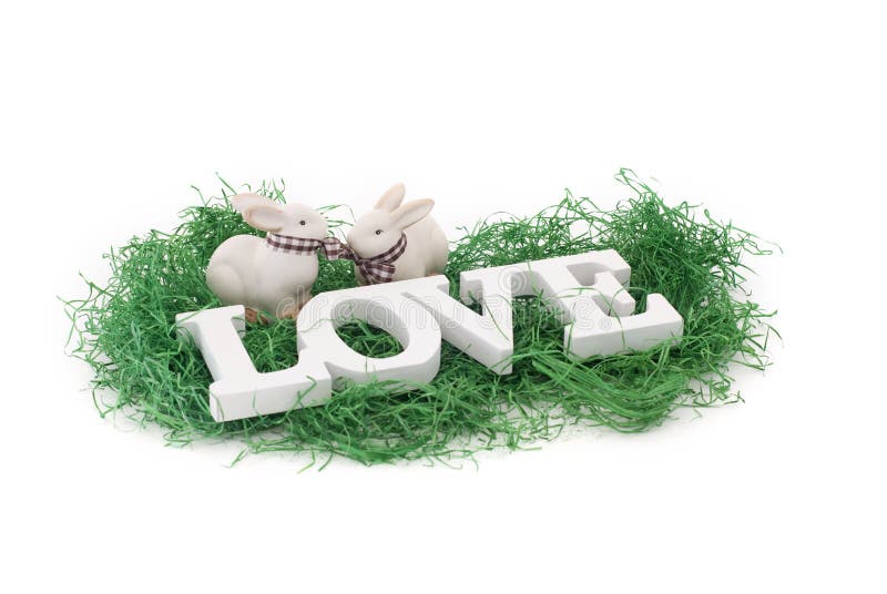 Spring Bunnies with Eggs stock photo. Image of chocolate - 2134324