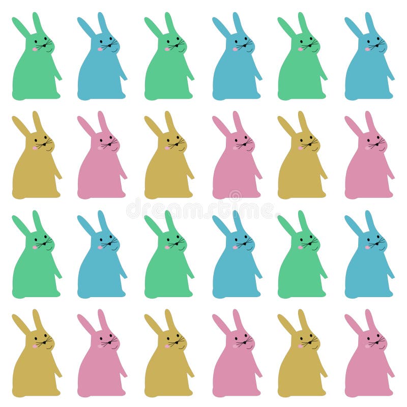 Spring Bunnies Spring Design Pattern Texture Stock Vector ...