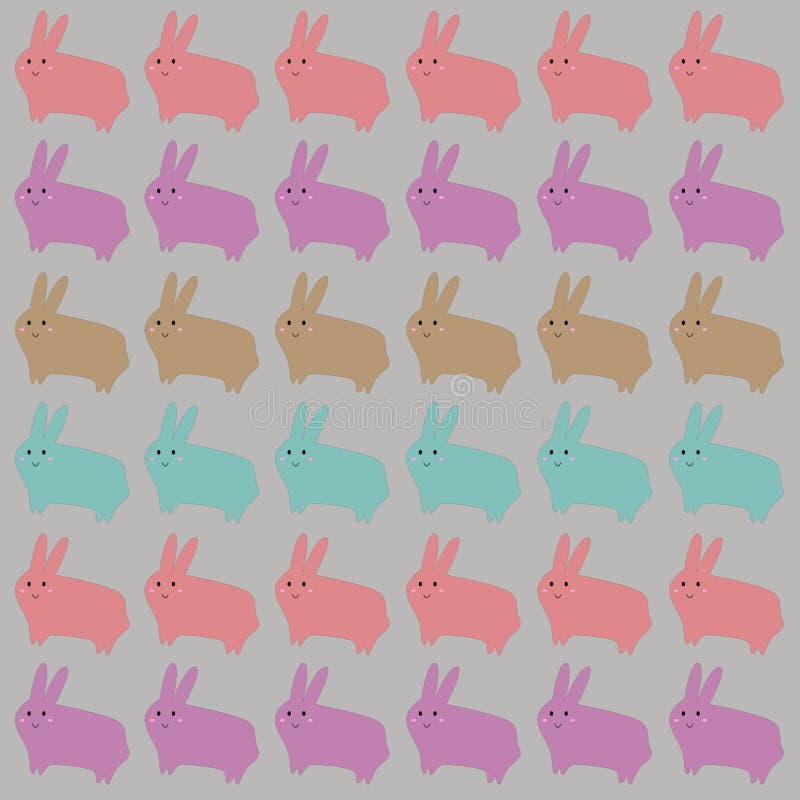 Bunnies stock vector. Illustration of pattern, hare, animal - 79305237