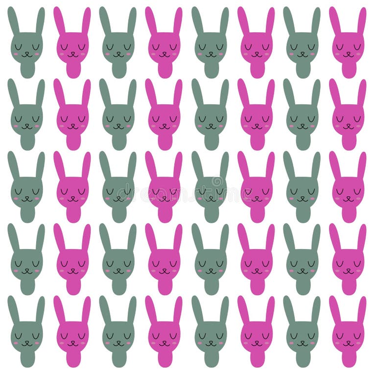 Spring Bunnies Spring Design Pattern Texture Stock Vector ...