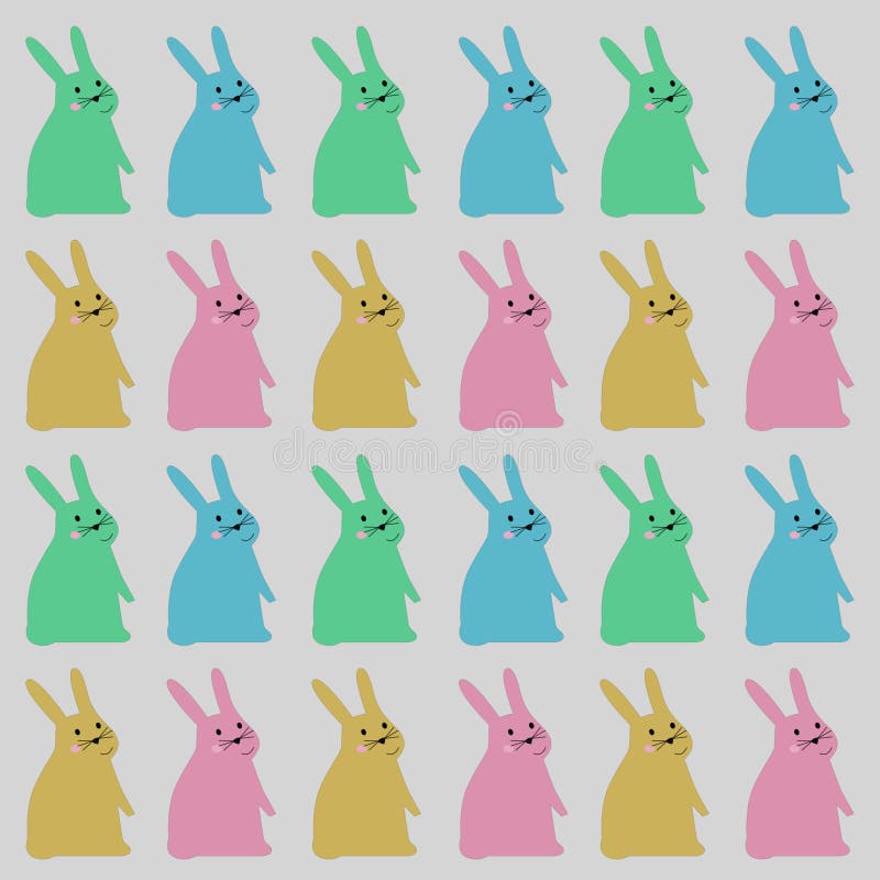 Spring Bunnies Spring Design Pattern Texture Stock Vector ...