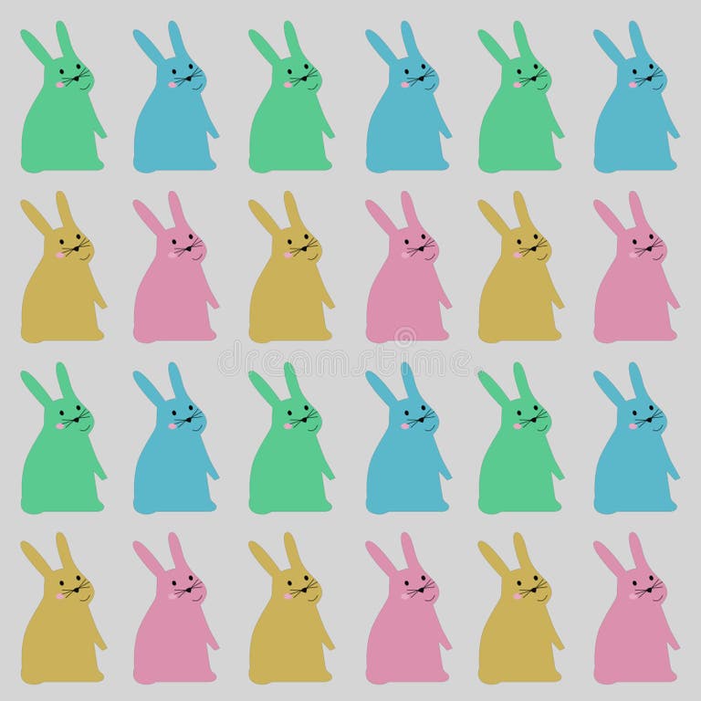 Spring Bunnies Spring Design Pattern Texture Stock Vector ...