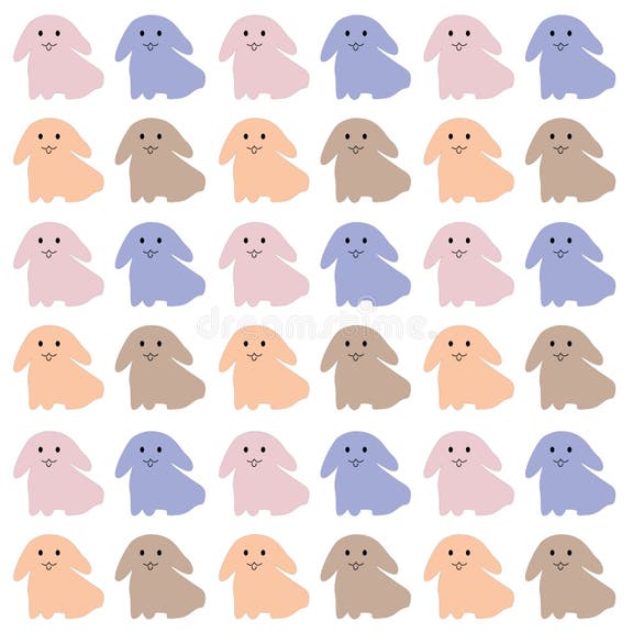 Spring Bunnies Spring Design Pattern Texture Stock Vector ...