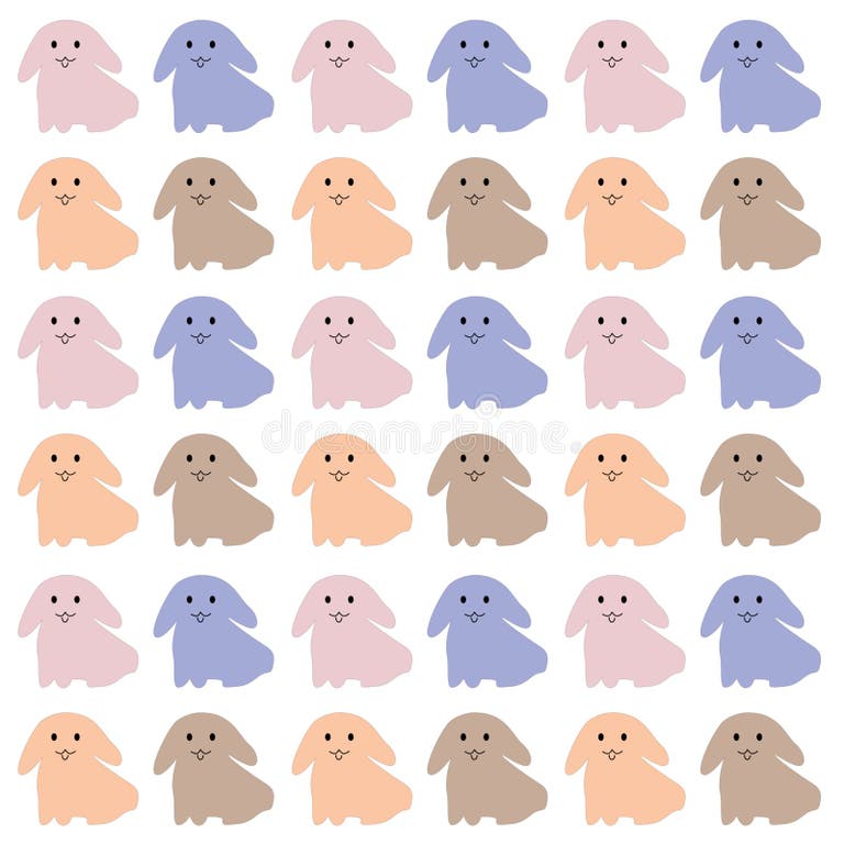 Spring Bunnies Spring Design Pattern Texture Stock Vector ...