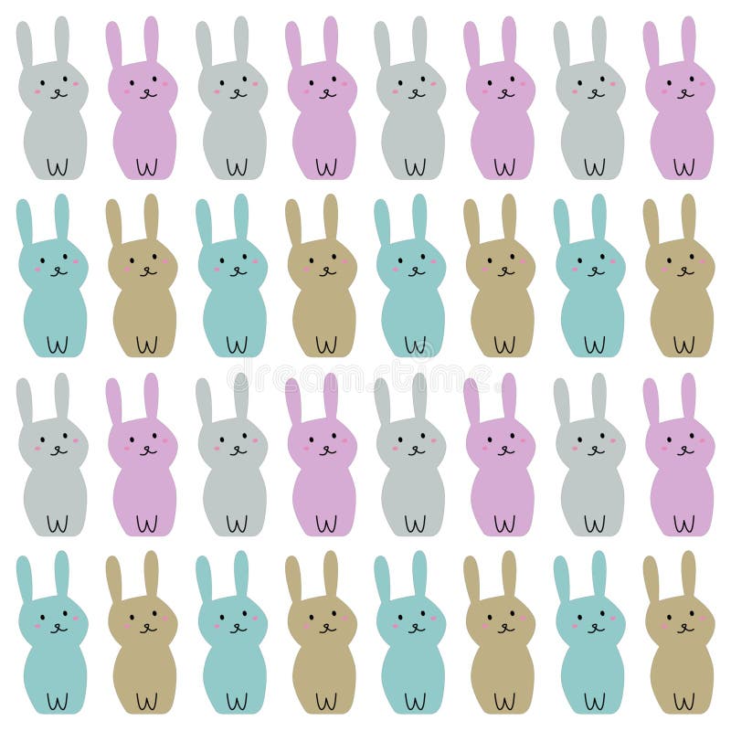 Spring Bunnies Spring Design Pattern Texture Stock Vector ...