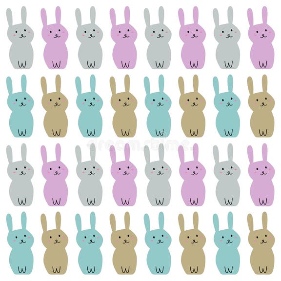 Spring Bunnies Spring Design Pattern Texture Stock Vector ...