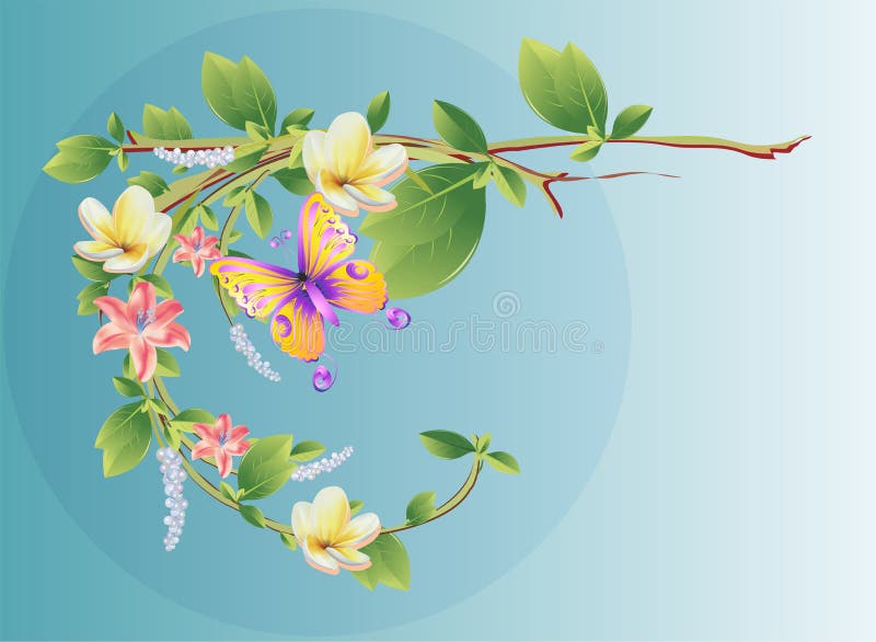 Spring butterfly, stock illustration. Illustration of color - 36984727