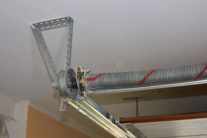 Spring with a Cable in the Garage Door,automatic Garage Door, Door ...