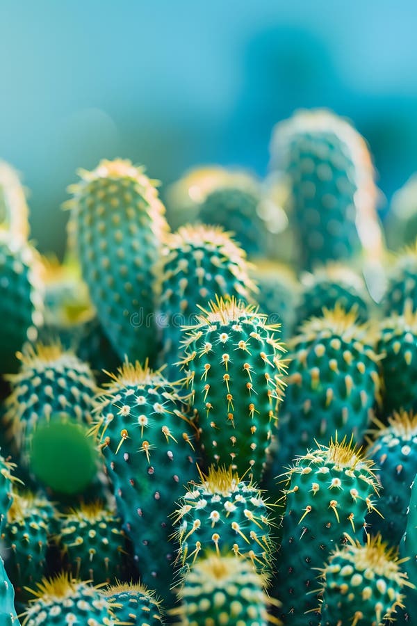 Spring Cacti: a Generative AI Photo of Prickly Plants in a Dry Garden ...