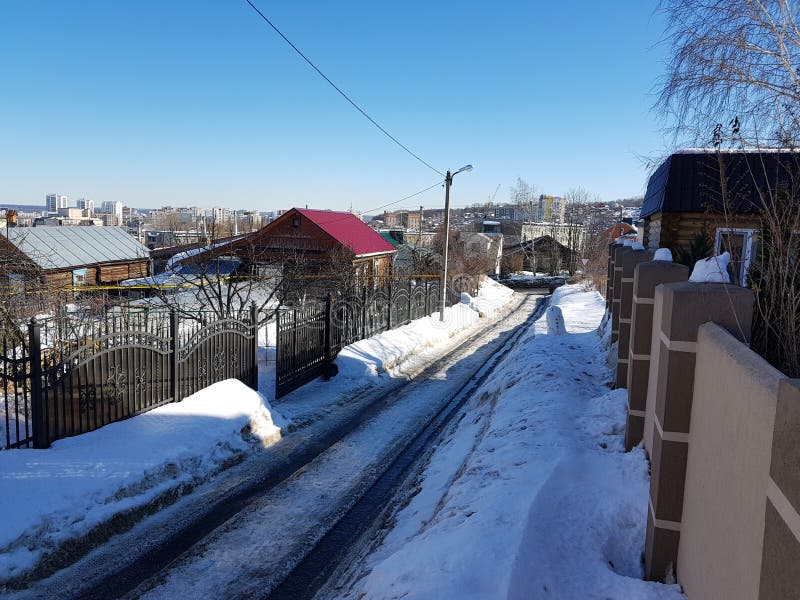 Spring Came - Spring Streams on the Road in Winter or Spring Stock ...