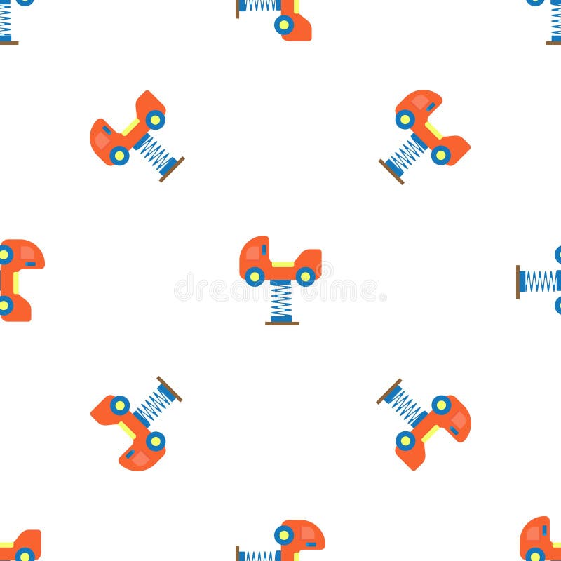 Spring Car Pattern Seamless Vector Stock Vector - Illustration of ...