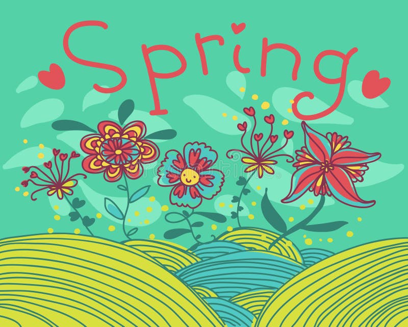 Spring Card with Sakura and Butterfly Stock Vector - Illustration of ...