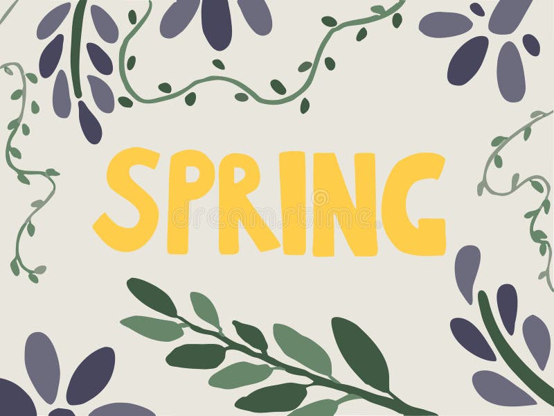 Spring Card in Calm Colors Vector Illustration Stock Vector ...