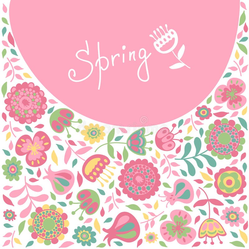 Spring Card for Congratulations Stock Vector - Illustration of ...