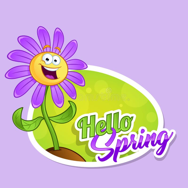 Spring stock vector. Illustration of happy, cartoon, spring - 86599753