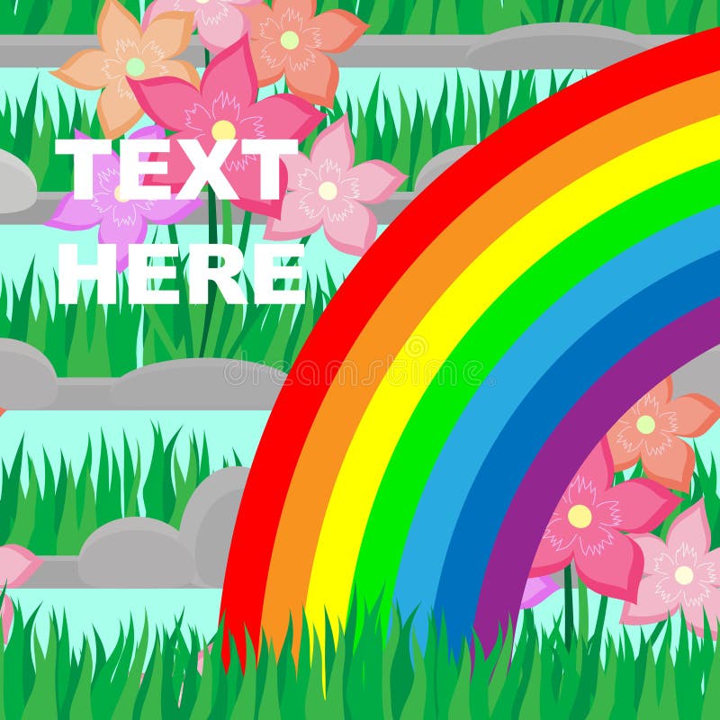 Card with rainbow stock vector. Illustration of branch - 29877626