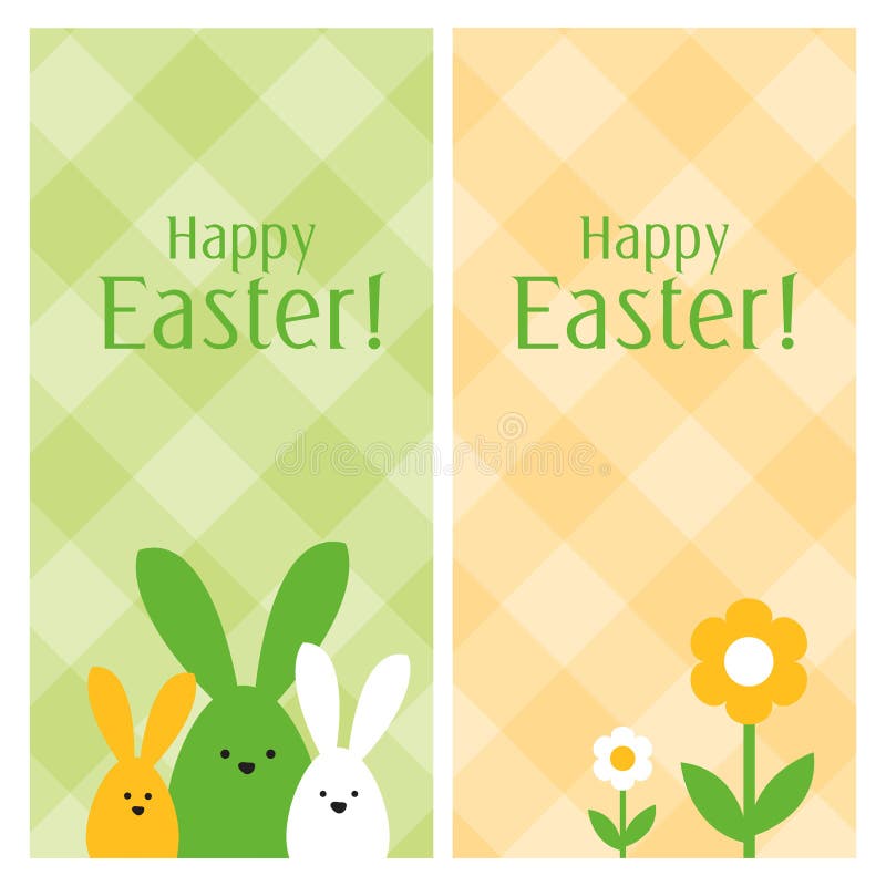 Spring Celebration Easter Banner. Easter Bunny Family Stock Vector ...