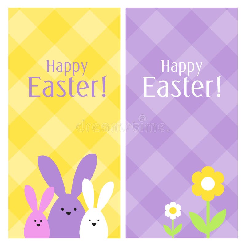 Spring Celebration Easter Banner. Easter Bunny Family Stock Vector ...